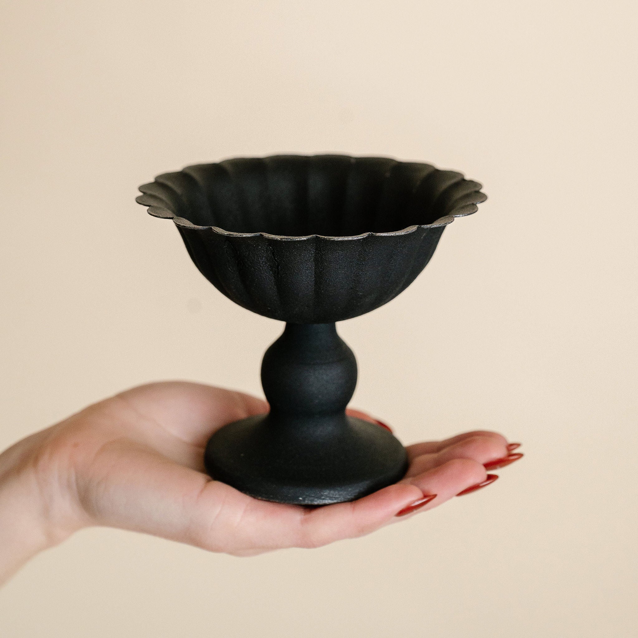 Iron Fluted Compote – Academy Florist